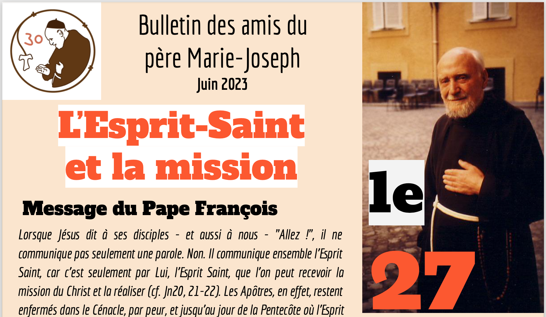 Bulletin n°53 - L'Esprit-Saint et la mission - Père Marie-Joseph GERBER ...